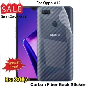 Buy Oppo A12 / A 12 Back Sticker / Carbon Fiber Screen Protector