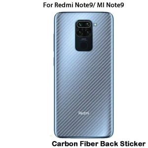 Buy Redmi Note 9 / MI Note9 Back Sticker / Carbon Fiber Screen Protector