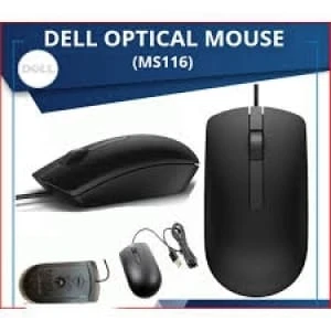 Buy Dell MS116 MS116t ( BLACK ) USB Optical Mouse