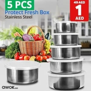 Buy Food Containers Protect Fresh Box - 5 Pcs