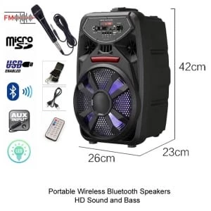Buy Speaker Portable Stereo RechargeableBass Boosted Mic