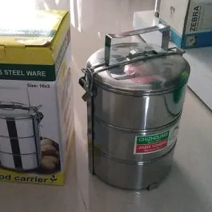 Buy Lunch Box Tiffin Set 3 PCs Stainless Steel