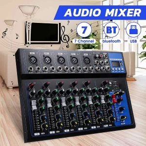 Buy Yamaha F7-USB-BLK 7 Channel Professional Mixer bluetooth
