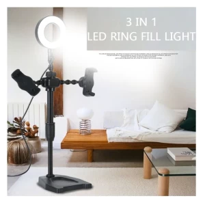 Buy Dual Mobile Phone Holder LED Ring Light Stand