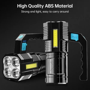 Buy Powerful USB Rechargeable Handheld COB 4 LED Flashlights