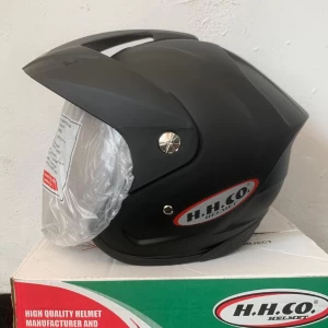 Buy HHCo open face Helmet Black Matte Colour