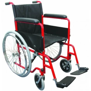 Buy Wheel Chair Red Colour Frame Foldable