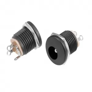 Buy Panel Mount DC Jack Base Socket Female 2.1 x 5.5mm-Pack of 2