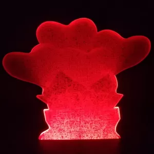 Buy Creative 3D Visualisation 7 Color Changing Lamp (4 Hearts)