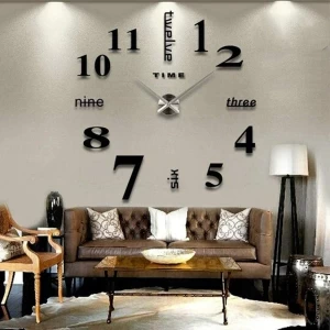 Buy 3D Frameless Modern Numbers Letters Wall Clock Sticker