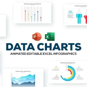 Buy 40 Animated Excel Data Charts PowerPoint Template