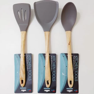 Buy Silicone Kitchen Utensils Set 3Pcs Cooking Spoon Spatula