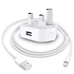 Buy 3 Pin USB Adaptor Wall,Travel chrger with Cable 5s - XR