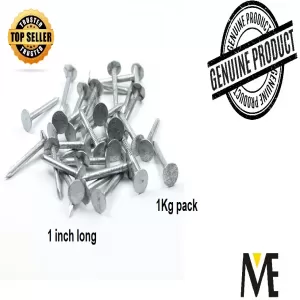 Buy Clout head nails 1 inch 1kg pack jagur nails hardboard nails screw