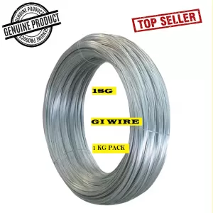 Buy Gi wire 18g binding wire 1kg per one pack for hanging concrete steel