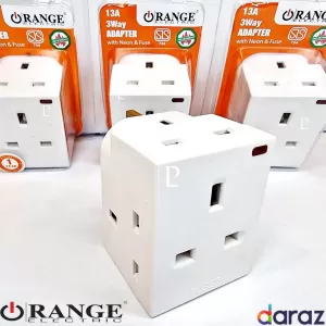 Buy Trailer socket 13a 3 way 13a output multi socket by orange plug ...