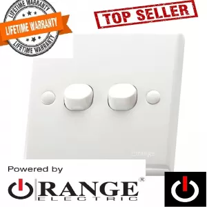 Buy Two gang one way orange switch for lights