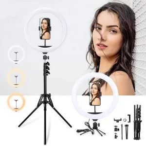 Buy LED Studio Ring Light 26CM Ring With 7 Feet Adjustable Tripod Stand ...