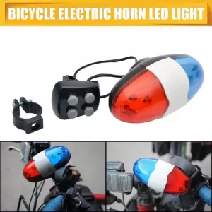 Buy Electric Horn Bike Bicycle Police Siren Bell Trumpet 6 LEDs Lights ...