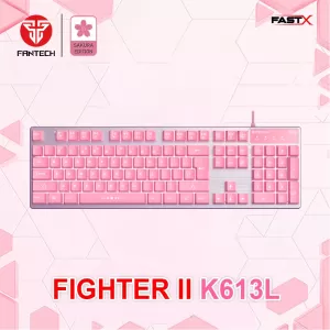 Buy Fantech k613L RGB gaming keybord | sakura edition | Pink color keybord