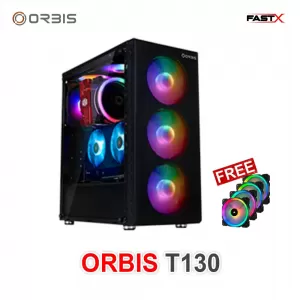 Buy Orbis T130 RGB Gaming PC Case (4 Free RGB Cooling Fans) Fantech ...