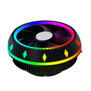Buy RGB CPU Cooler 3Pin 12V 120MM Radiator Fan Support Intel & AMD CPU ...