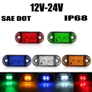 Buy Green Color 12V-24V LED Side Marker Light Bar Indicator Lamp