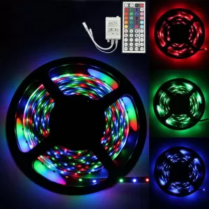 Buy HOT RGB 3528 led strip 300LED 5M RGB +24 key IR Remote-water
