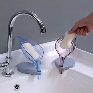Buy New Fashion Soap Holder Box Leaf Shape Self Draining Soap Tr