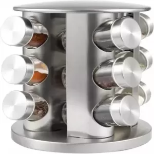 Buy 12 jar Rotating Spice Carousel Rack with bottle Glass