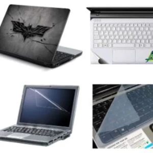 Buy 4 in 1 Transparent Laptop Skin Pack