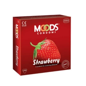 Buy MOODS 3 condoms (Strawberry Flavor)
