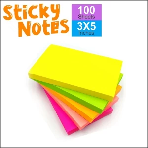 Buy Multicolor Sticky Notes Self-Stick Paper Size: 3X5 inch