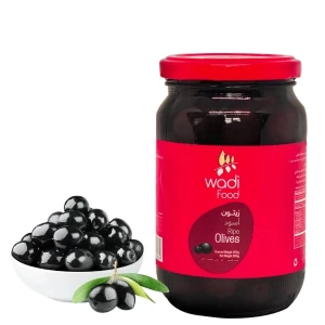 Buy Wadi Food Whole Black Ripe Olives 360g
