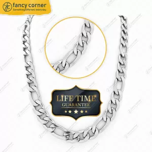 Buy 10MM 60 CM Stainless Steel Lara Silver Chain Mens 24 inch
