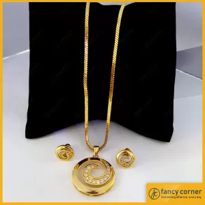 Buy 24 inch Gold Plated V-Cut Fox Chain - Derana Pendant & Deran