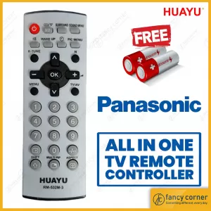 Buy Black Panasonic CRT TV Remote Controller & Free Batteries