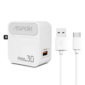 Buy Type-C Aspor A828 Home Charger With Fast Charging with Micro