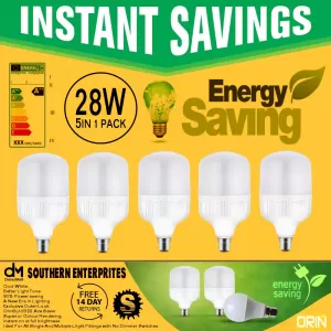 Buy 28w 5 Led Bulbs In 1 Pack