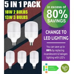 Buy Led Bulbs 5 In 1 Pack