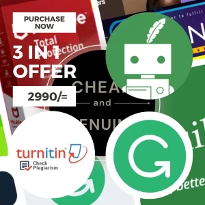 Buy 3 IN 1 OFFER, GRAMMARLY, QUILLBOT & TURNITIN PREMIUM