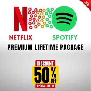 Buy Netflix and Spotify Premium Lifetime Package