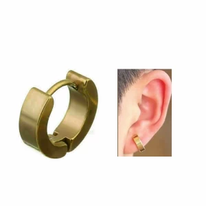 Buy Single Men's Earring Stainless Steel (Gold)