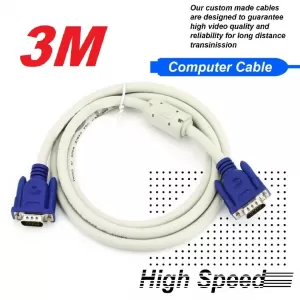 Buy 3M VGA Cable 1080P HD Male To Male Bold Extension Cable Cord