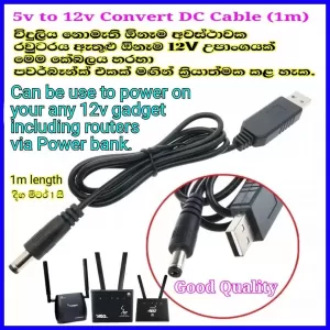 Buy USB to DC Power Cable 5V to 12V DC Power Converter Router Ca