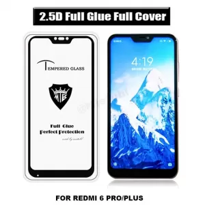 Buy 3D Full Glue Temperd Glass For Redmi 6 Plus