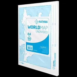 Buy Rathna World Map Undivided - 100 Sheets Pack