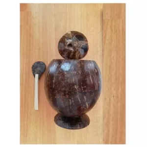 Buy Coconut Shell Salt Container Lunu Polkatu Handmade