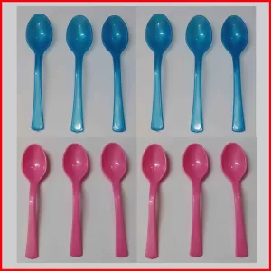 Buy Assorted Colors Plastic Tea Spoons - 12 Pcs Set