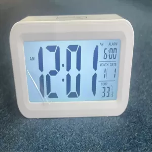Buy White Table Clock Alarm Digital Clock Data Time Clock